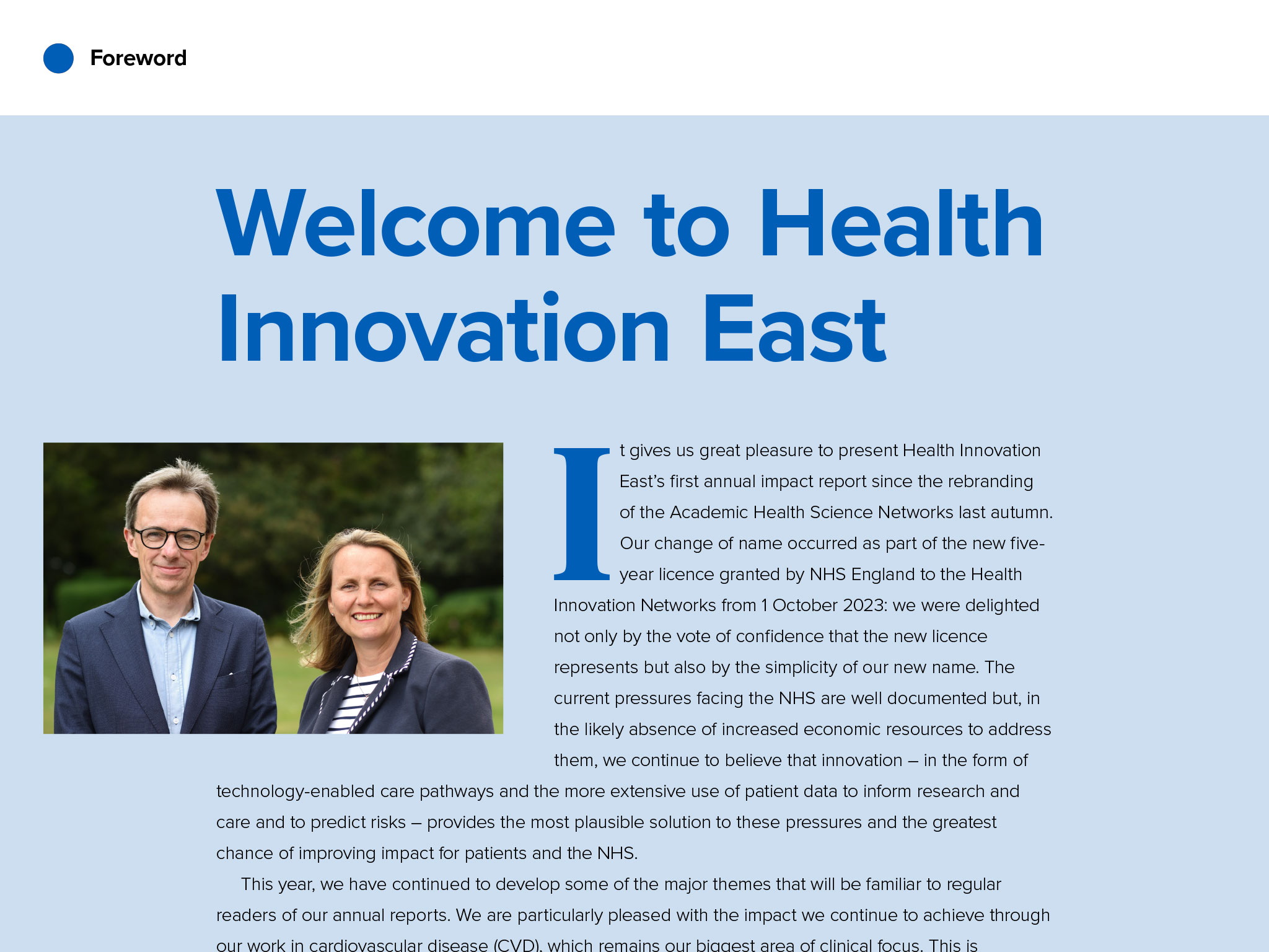 Health Innovation East - Welcome