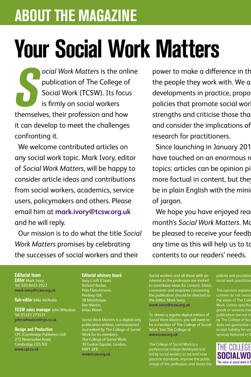 Social Work Matters