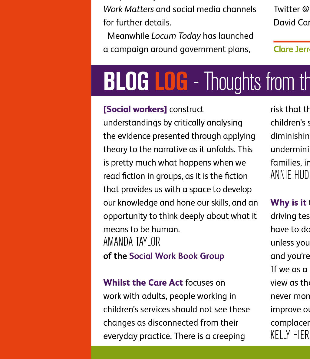 Opinion: Clare Jerrom - Social Work Matters