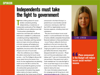 Opinion: Clare Jerrom - Social Work Matters