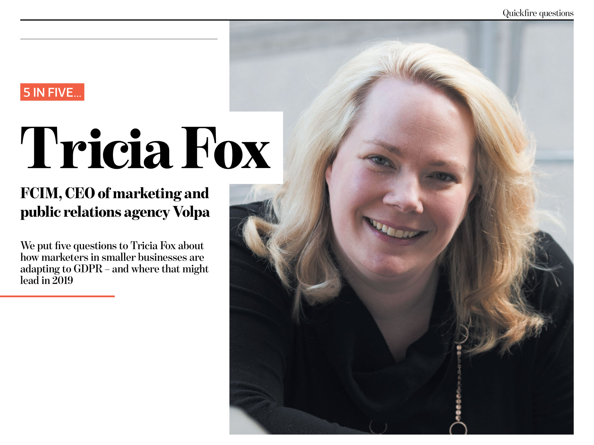 Catalyst - Issue 13 - Tricia Fox: 5 in five